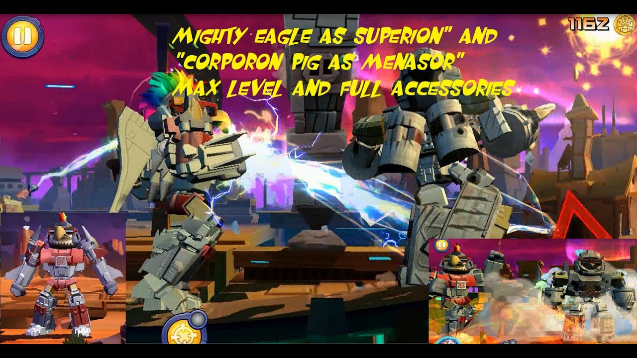Angry Birds Transformers, 2 giant robots "SUPERION" AND "MENASOR" MAX ...