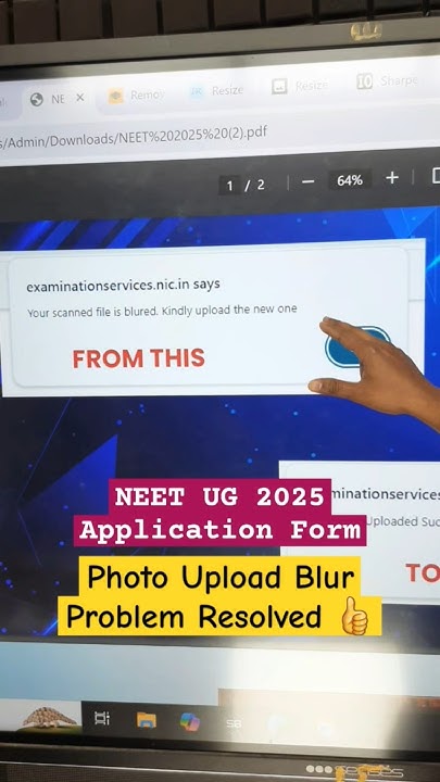 NEET UG 2025 Application Form Photo & Signature Upload Blur Problem Resolved 👍 - YouTube