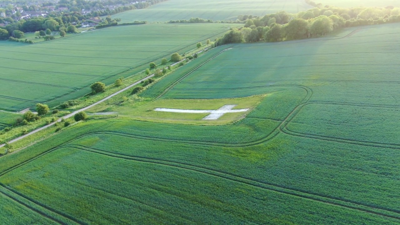 Lenham Cross by Drone - YouTube