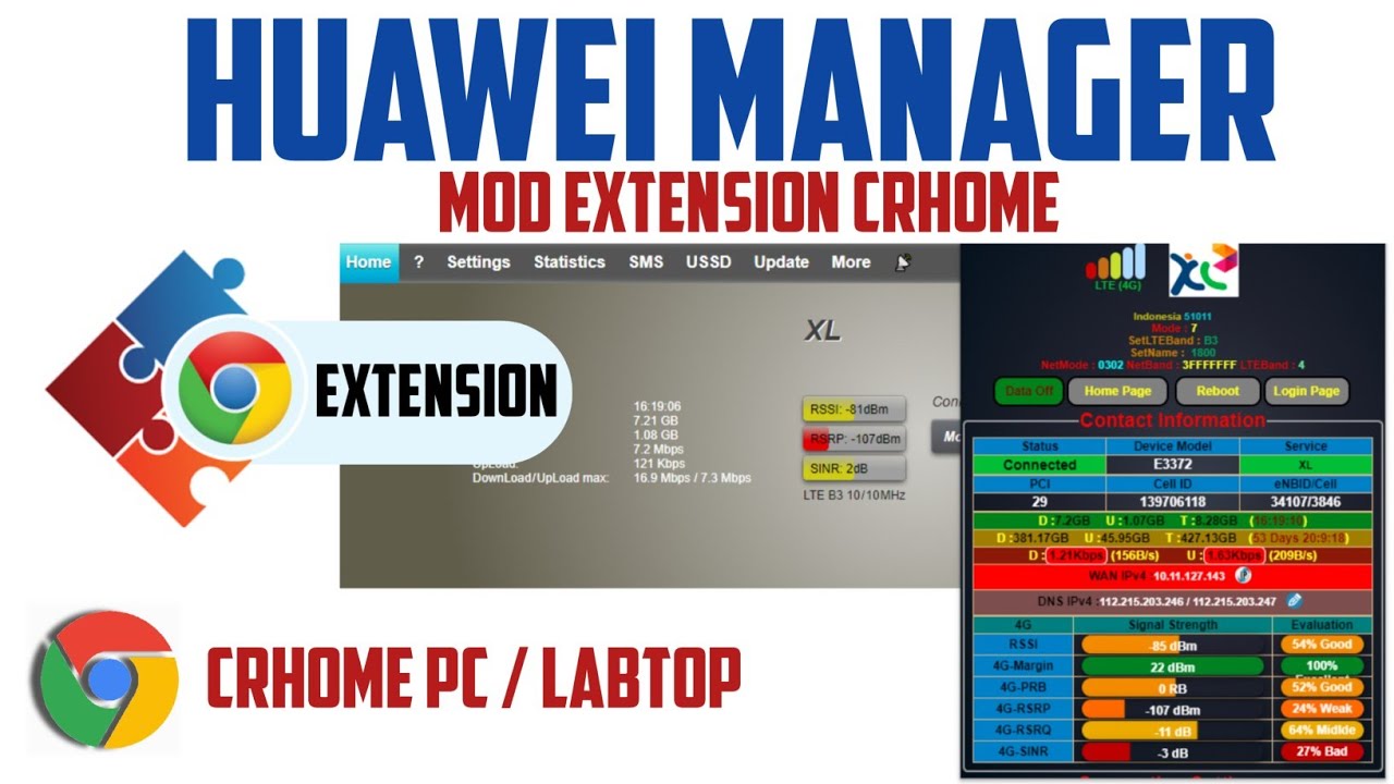 Extension Huawei Manager MOD di Google Crhome - YouTube