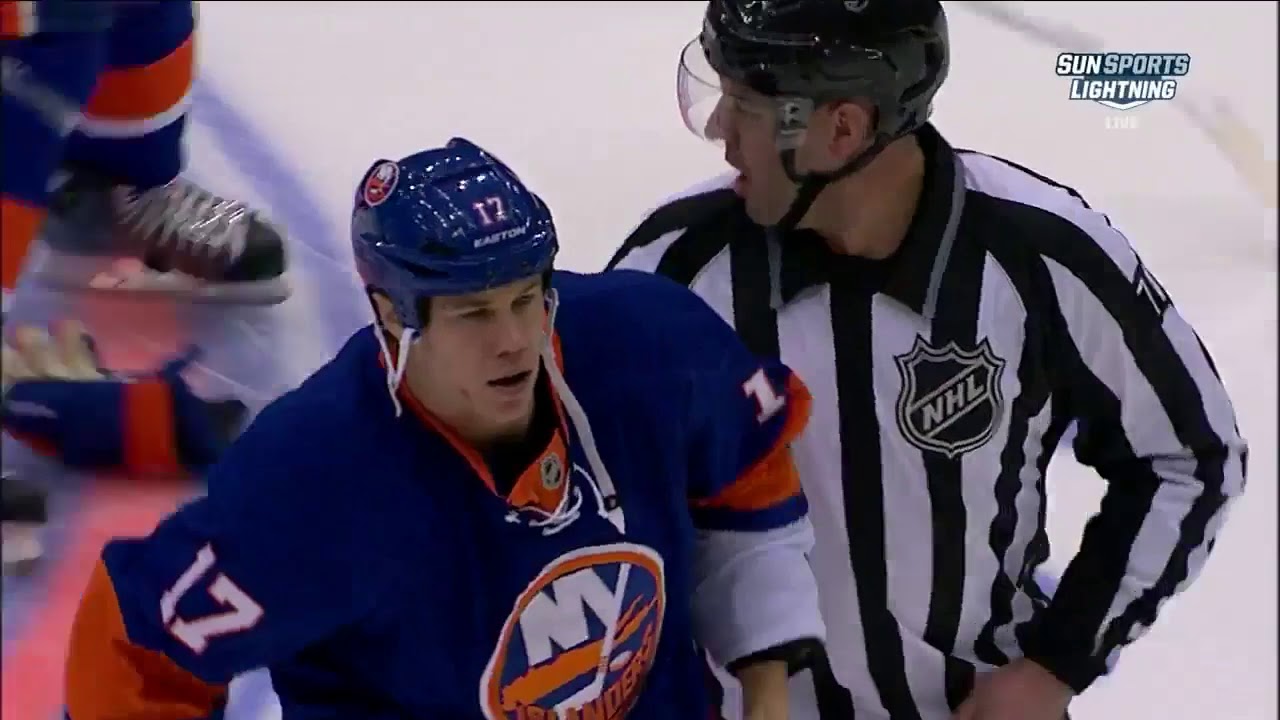 Joe Finley vs Pierre-Cedric Labrie & B.J. Crombeen vs Matt Martin Jan ...