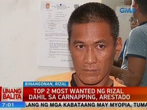 UB: Top 2 most wanted ng Rizal dahil sa carnapping, arestado - YouTube