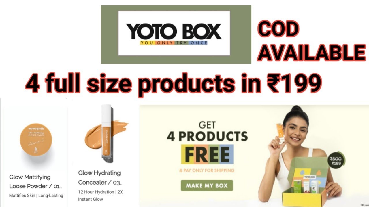 YOTO BOX 😍 // ₹1496 products only in ₹199 //loot offer #yotobox #offer ...