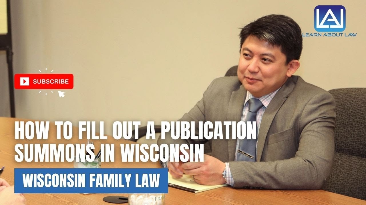 How to Fill Out a Publication Summons in Wisconsin - YouTube