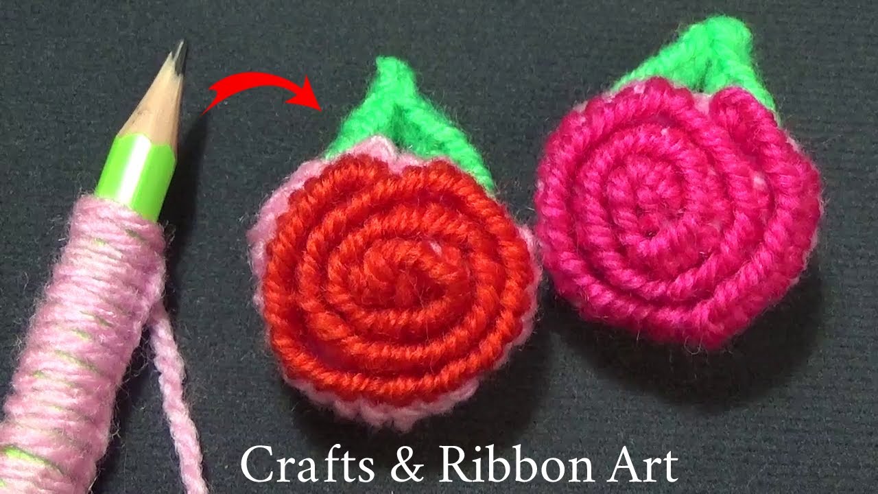 Super Easy Rosebud Making Idea with Pencil - Hand Embroidery Amazing ...