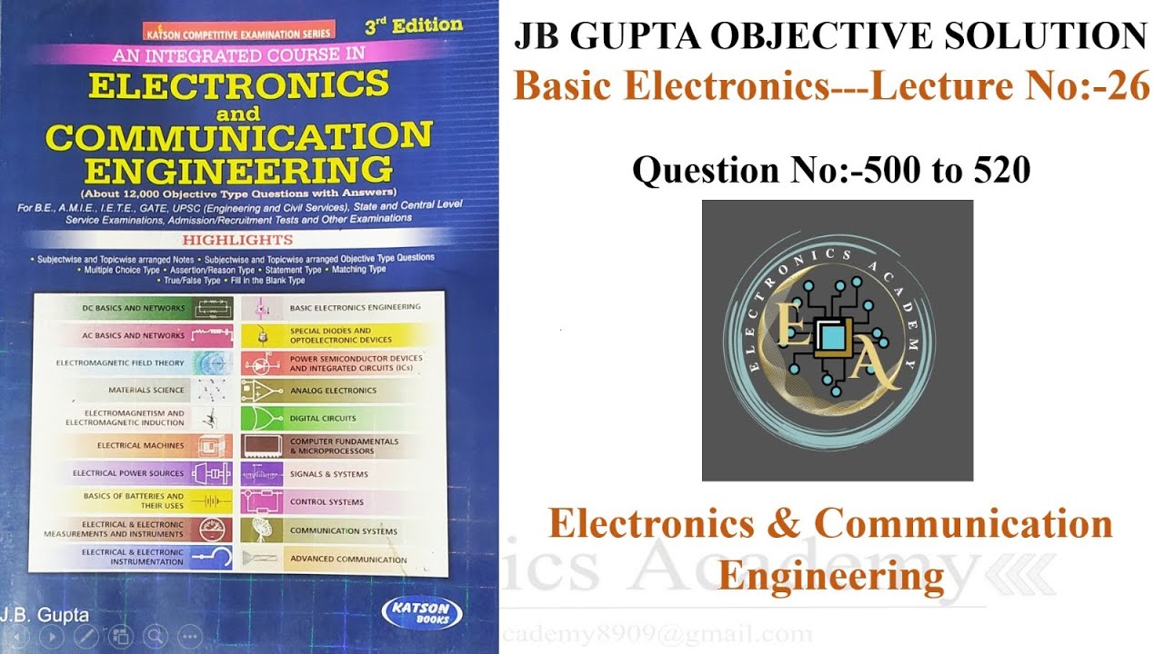 JB Gupta Basic Electronics || Basic Electronics JB Gupta Solution ...