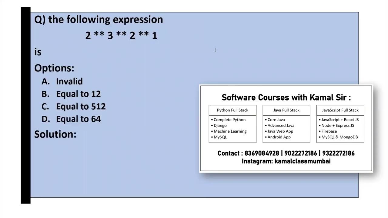 V2 Exponent Operator Youtube