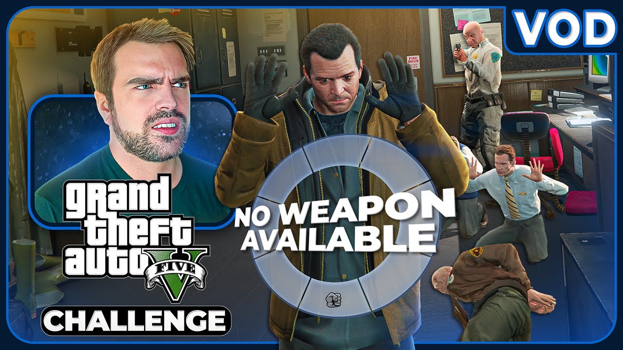 GTA 5 Challenge Run - I Can't Keep ANY Weapons! Part 1 [Full Livestream ...