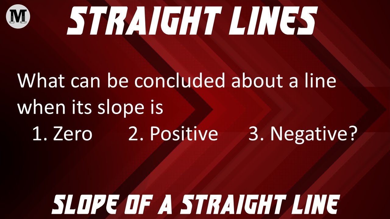 21 | Straight Lines - Coordinate Geometry | Slope of a Straight Line ...