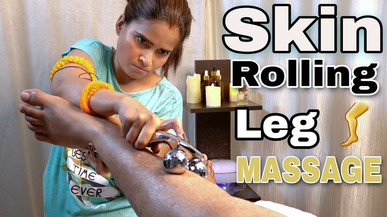 Cosmic Leg Massage & Twisting||Deep Relaxing with Roller Massager with ...
