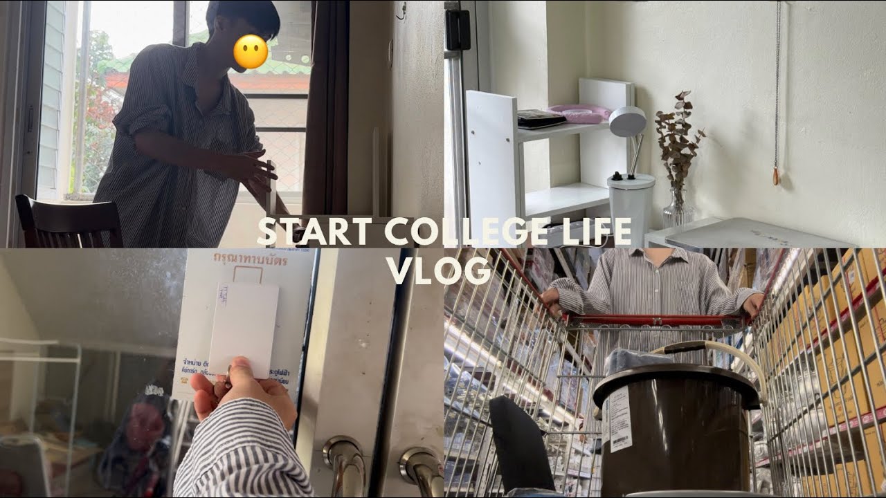 START COLLEGE LIFE VLOG | 1 วันก่อนเข้าหอ ซื้อไอแพดเครื่องใหม่ ย้ายของ ...