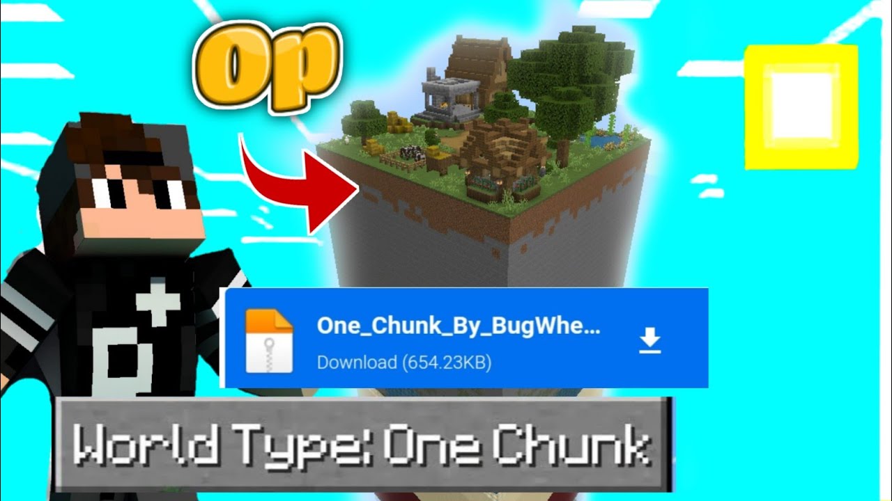 ONE CHUNK Map For Minecraft Pe Download | Minecraft But You Have Only ...