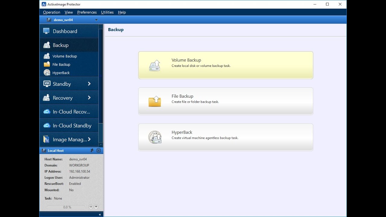 ActiveImage Protector backup demonstration video - YouTube