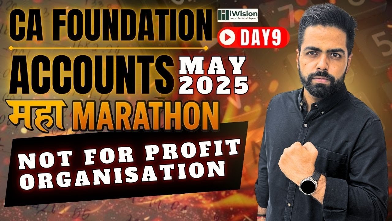 Not for Profit Organisation - One Shot - CA Foundation Accounts ...
