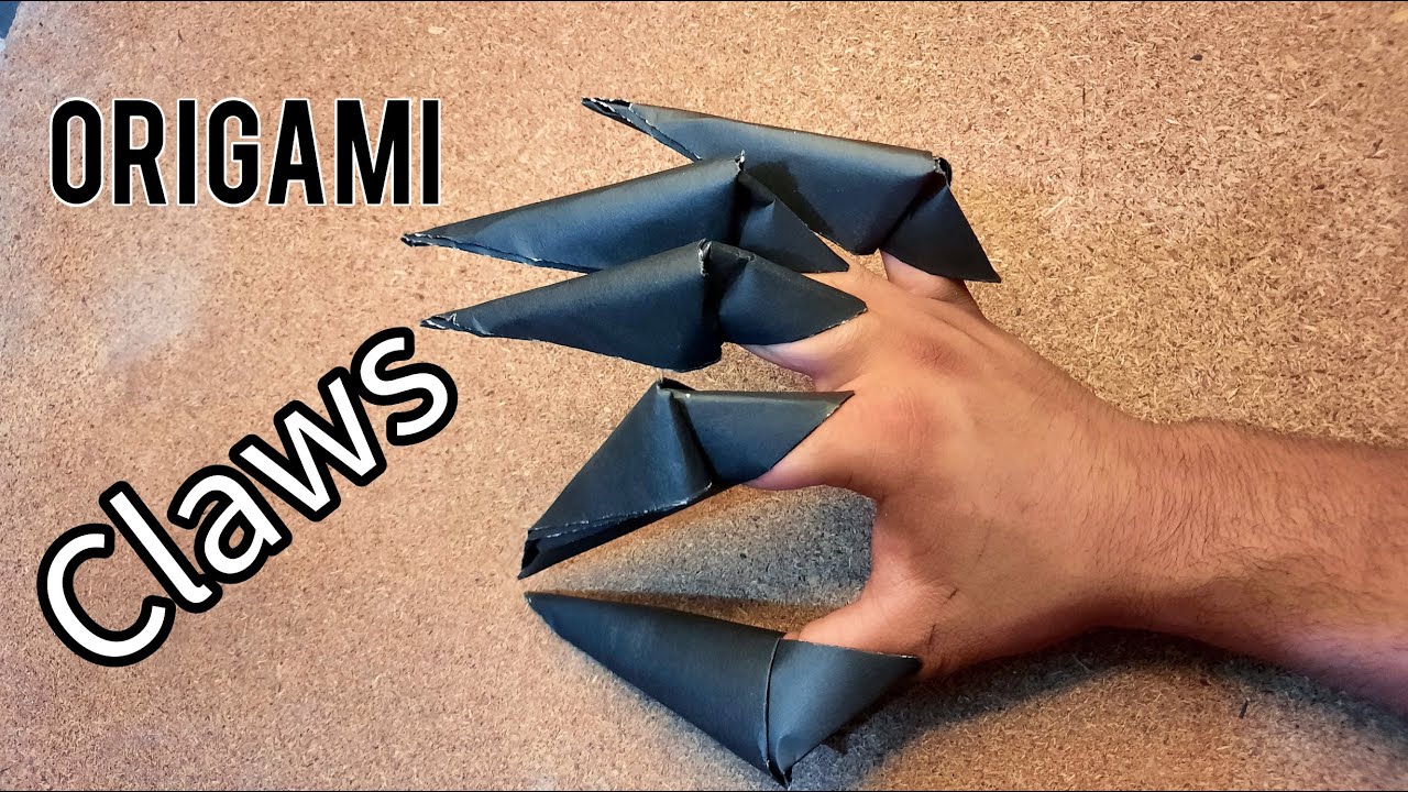How To Make Paper CLAWS Origami_Easy DIY Wolf Claws - YouTube