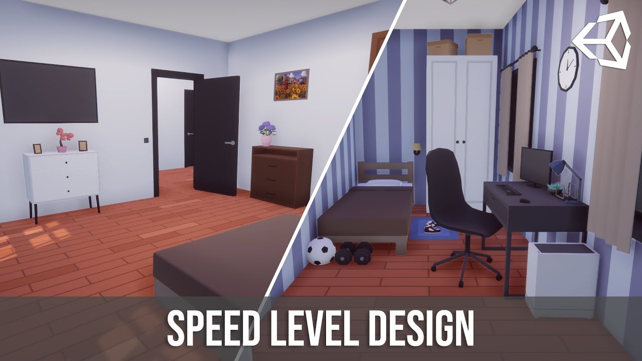 Unity Speed Level Design | Low Poly Interior Scene - YouTube