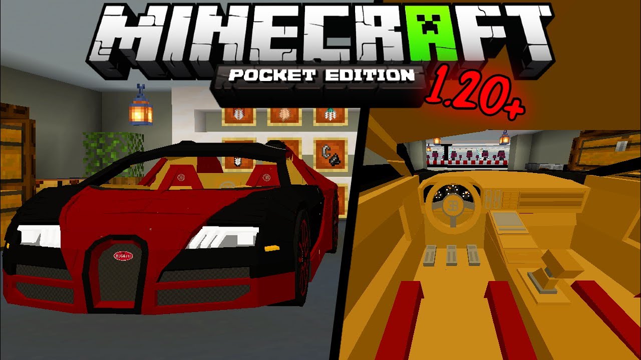 Minecraft PE: Bugatti Veyron Vitesse Add-On in Minecraft Bedrock ...