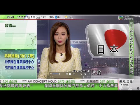 無綫10:00一小時新聞 TVB NEWS｜2023年2月2日｜中國澳洲貿易部長下周視像會談｜王毅晤聯合國大會主席稱中方堅定支持聯合國落實全球發展及安全倡議｜日本少年舔醬油樽等惡作劇致壽司店 ...