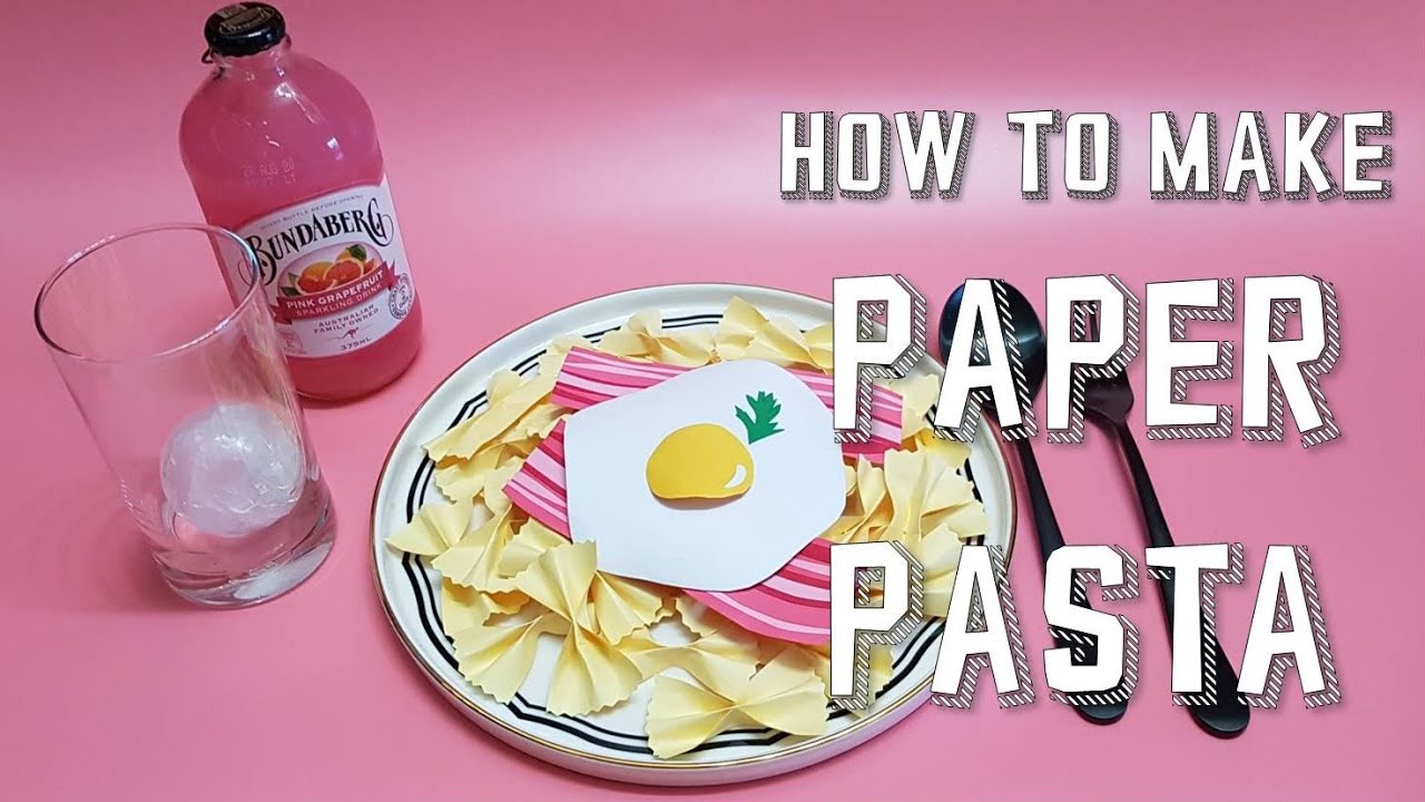 [Holo Cook] How to Make Paper Pasta | Paper Art - YouTube