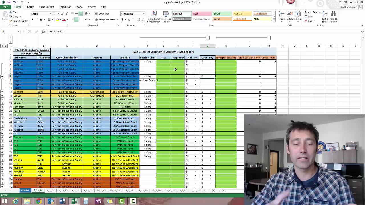 Master Payrolll Tutorial - YouTube