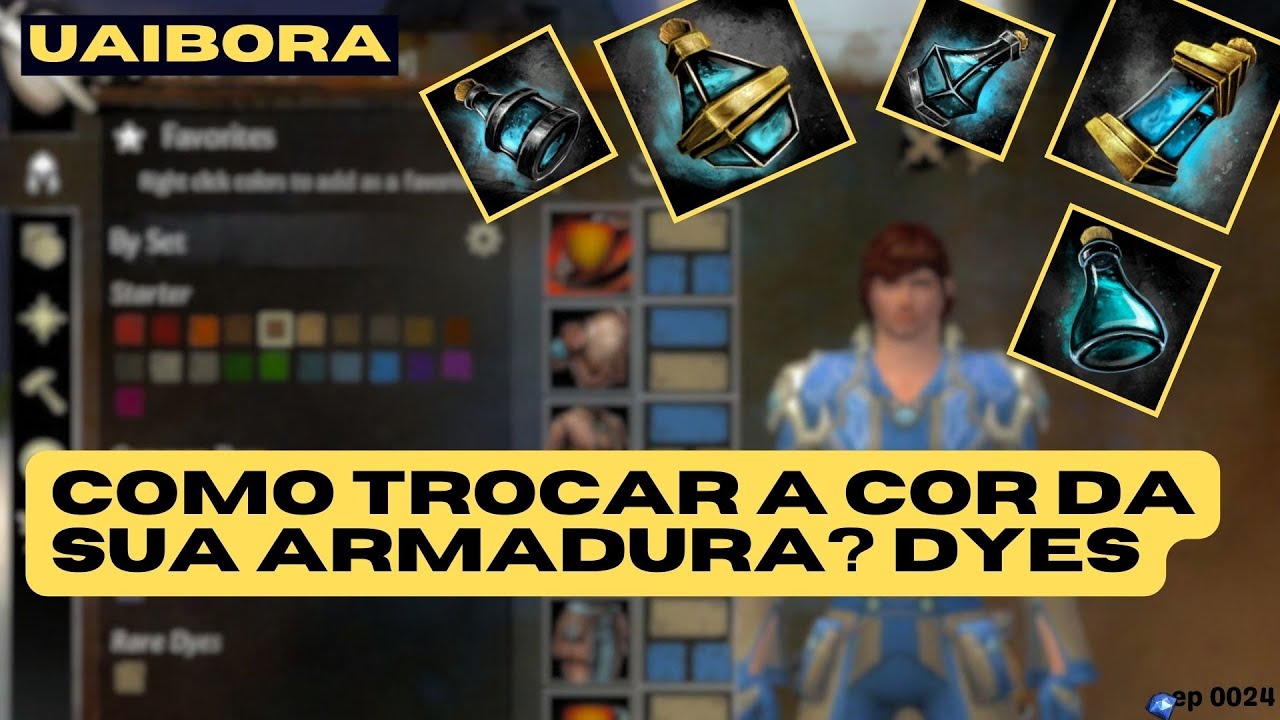 Como trocar a cor da sua armadura (dyes)? Guild Wars 2 (BR) - YouTube