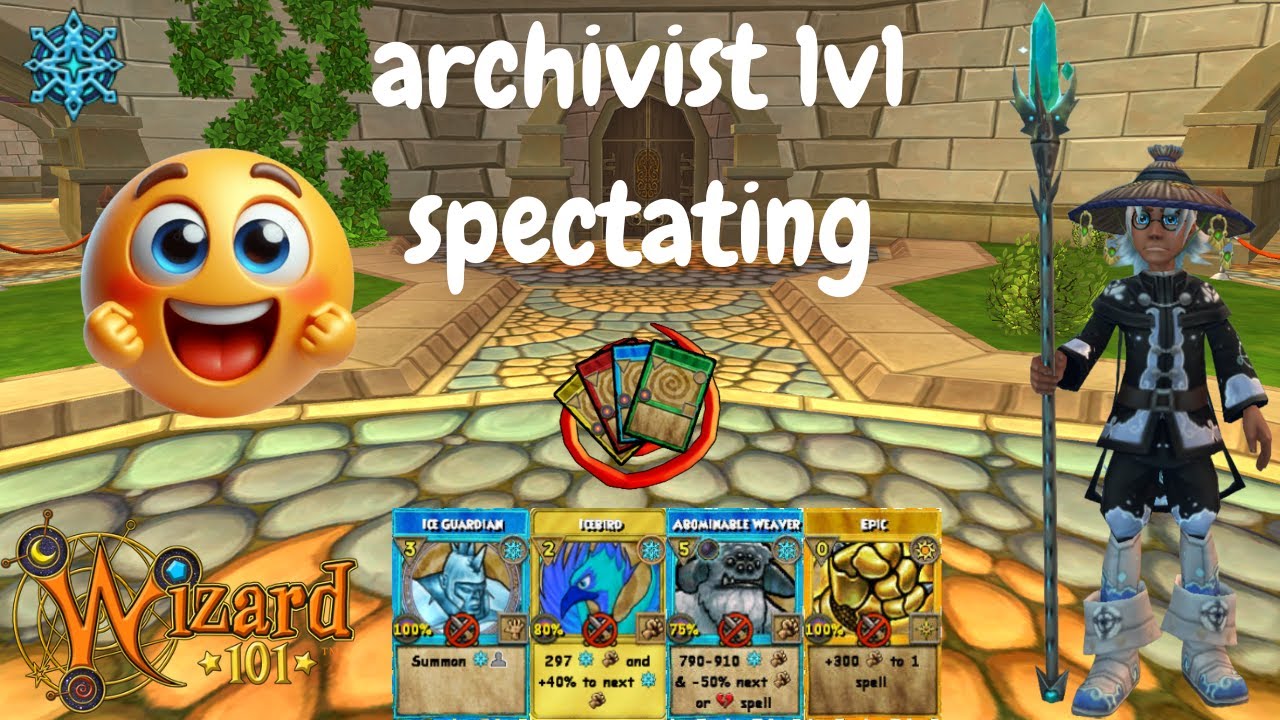WIZARD101 - ARCHIVIST 1V1 ICE PVP SPECTATING (TC ALLOWED!) - YouTube