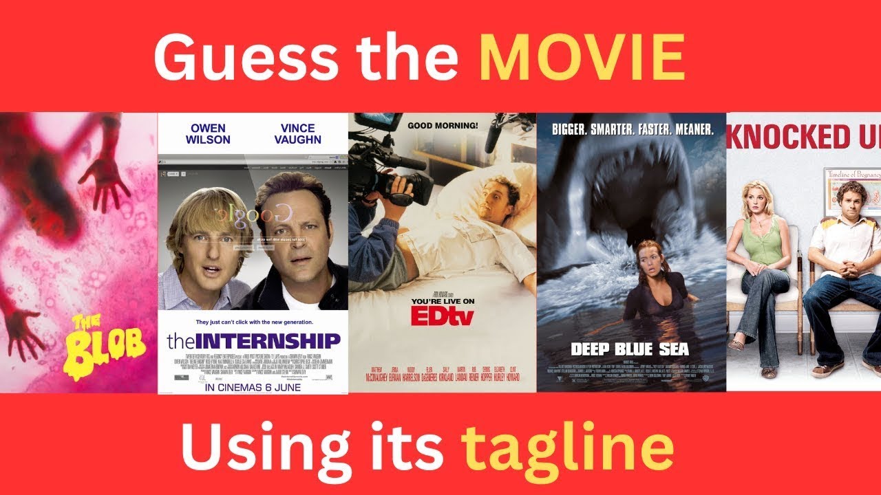 Title: Name the movie using its tagline - quiz with bonusTrivia. - YouTube