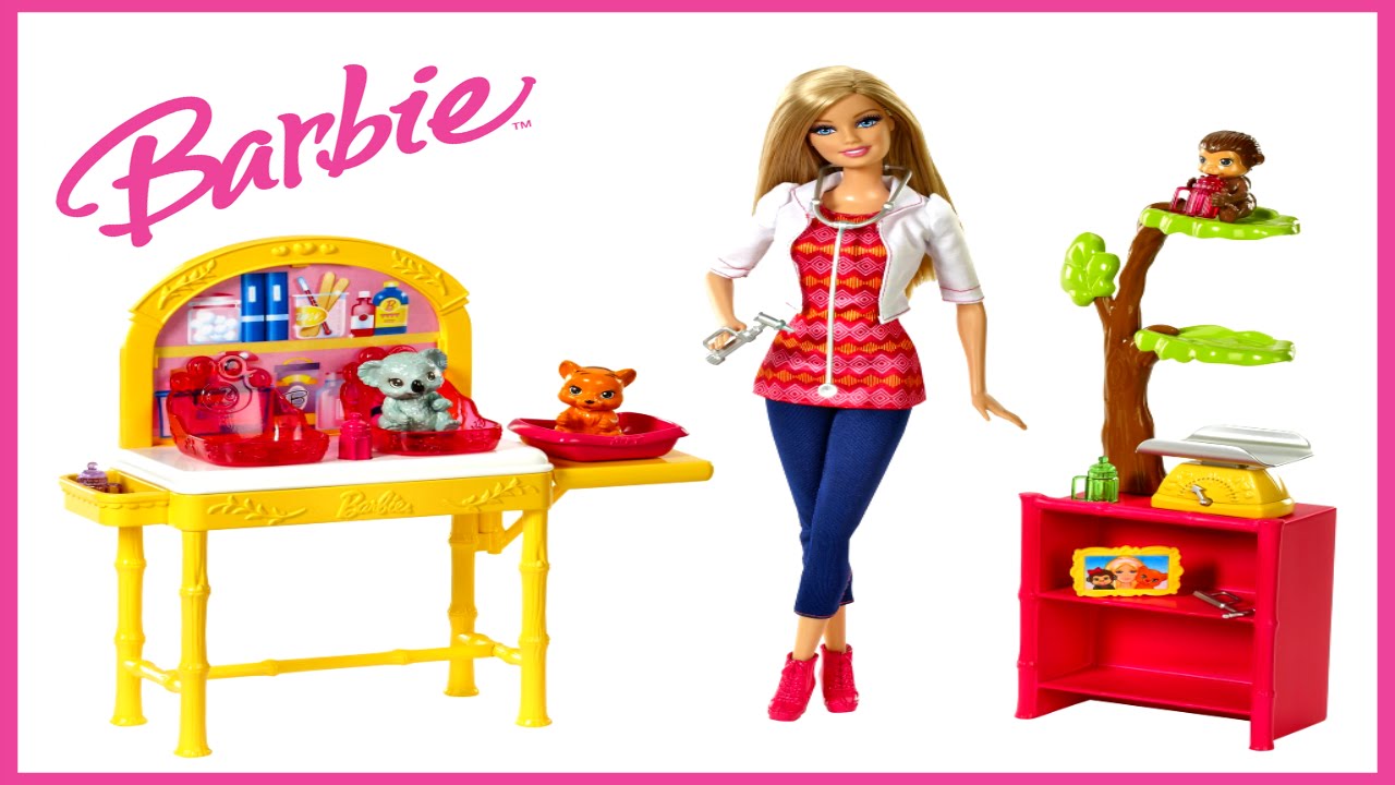 Barbie Zoo Doctor Mattel Help the Sick Animals Feel Better! Heal the ...