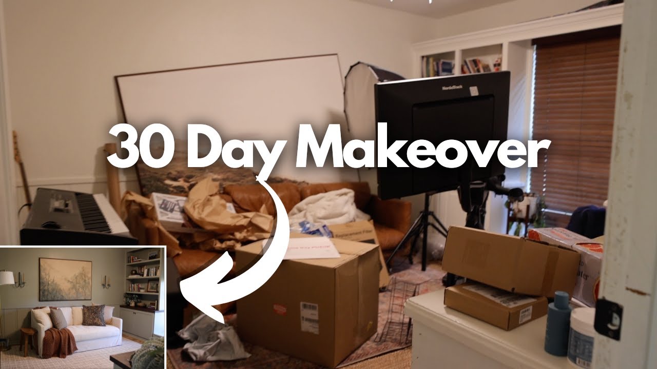 DIY EXTREME OFFICE MAKEOVER //30-Day Dream Office Makeover On A Budget ...
