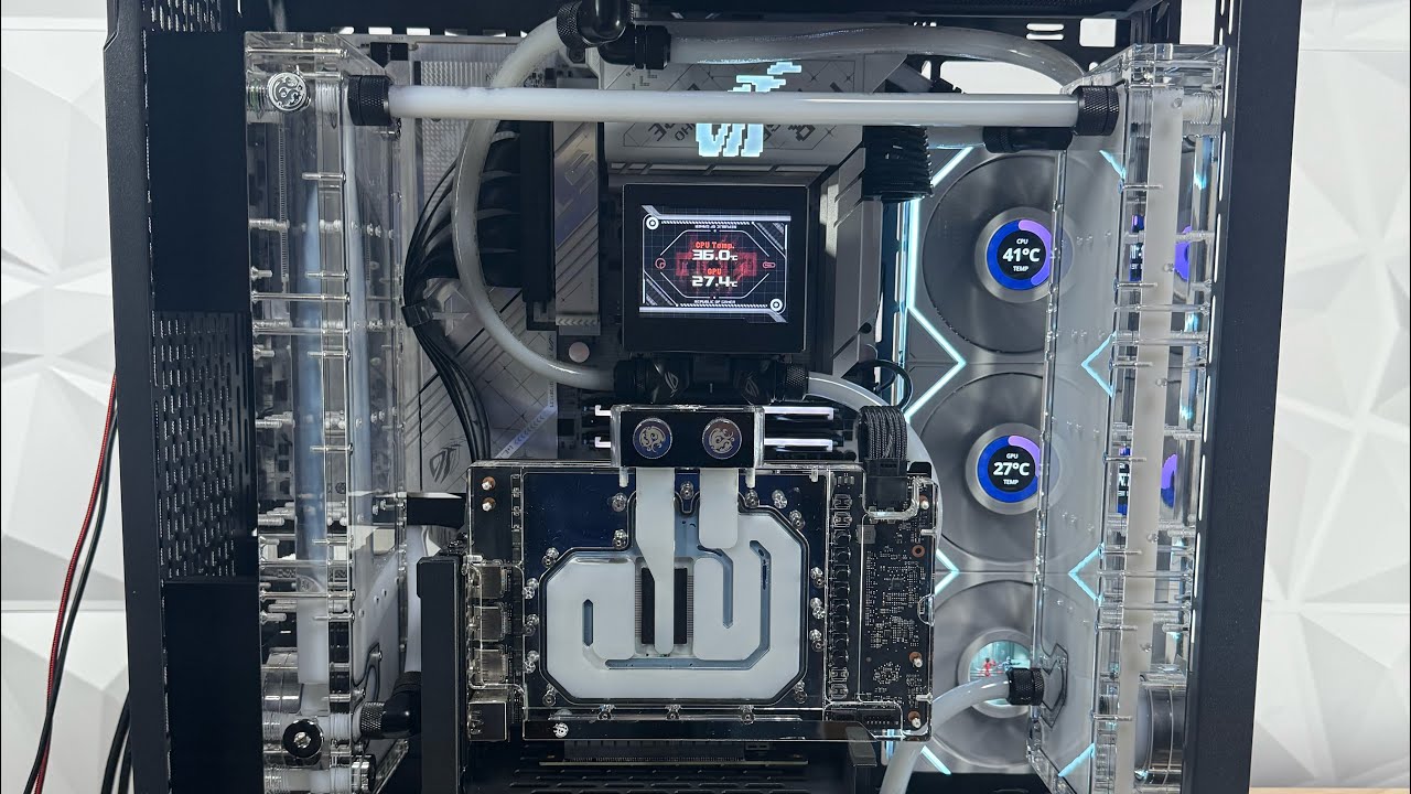 Waterfalls PC - A custom water cooled PC with Waterfalls - YouTube