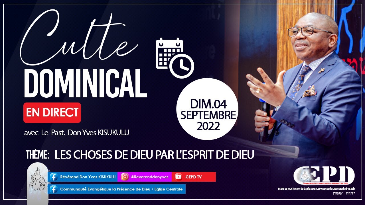 Pasteur Don Yves KISUKULU - LES CHOSES DE DIEU PAR L'ESPRIT DE DIEU ...