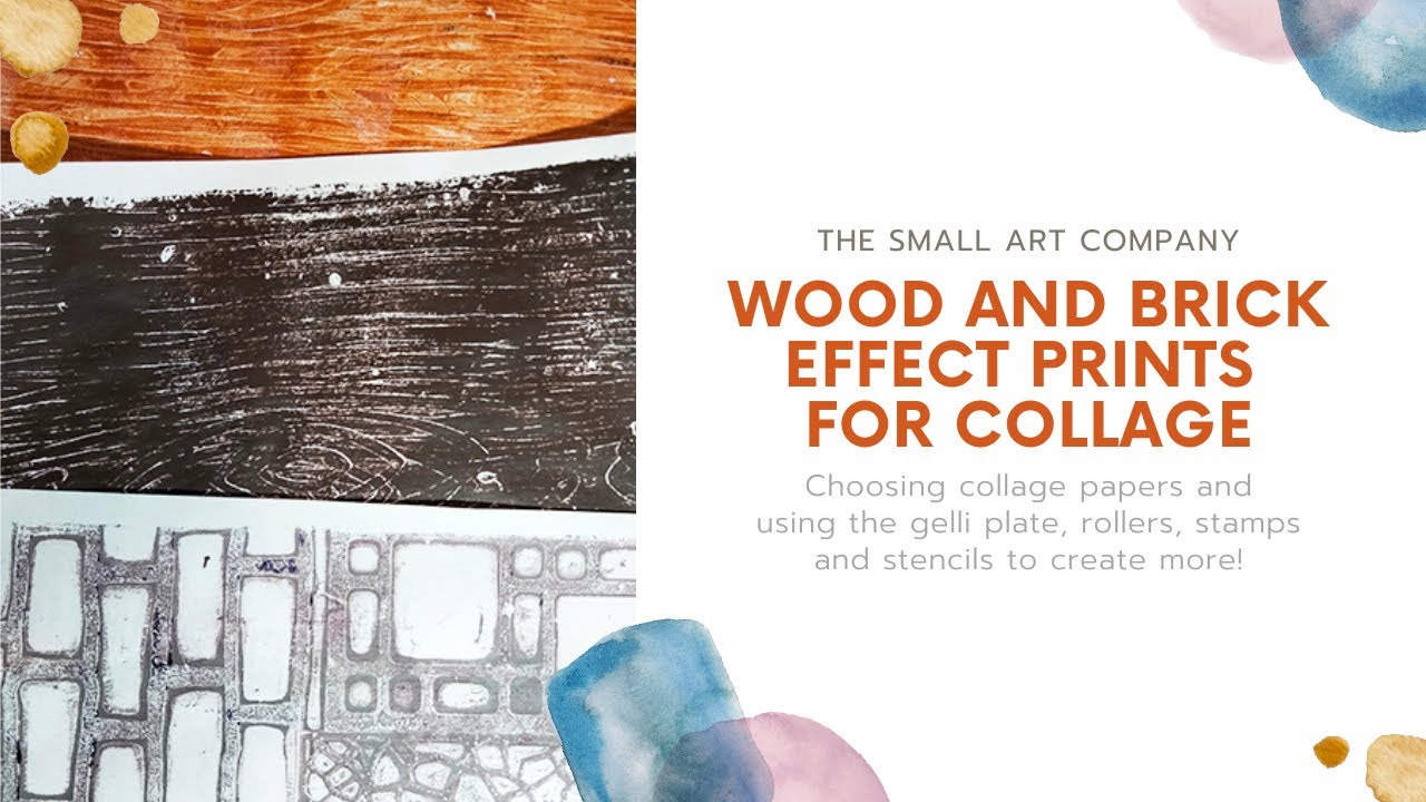 Choosing Collage Papers and Gelli Printing Wood and Brick Effects - YouTube