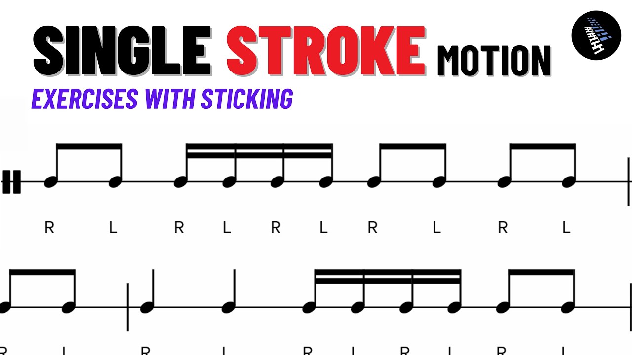 Single Strokes Builders - Drumming Exercises 🎶🥁 - YouTube