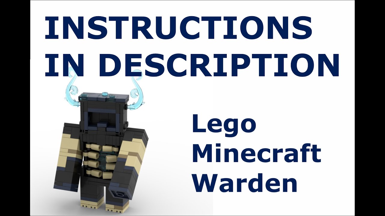 Lego Minecraft WARDEN [Design + Renders] - Instructions in Description ...