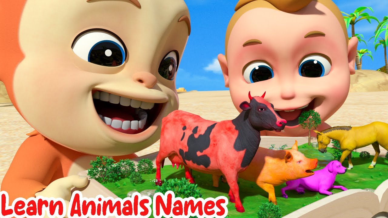Learn Colors with Animals and Farm Animals | Animal Sounds ...