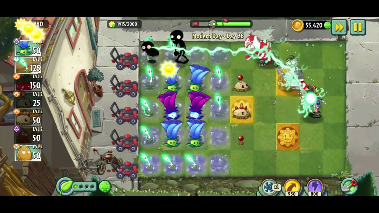 PVZ 2 Modern Day - Day 28 (Lightning Reed) - YouTube