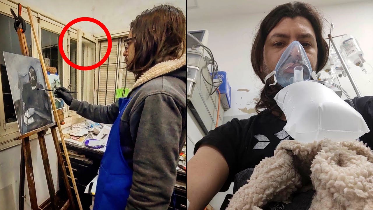 Warning! Never paint like this, it could cost you your life ...