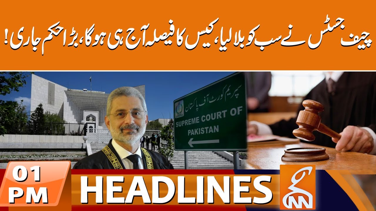 Chief Justice Qazi Faez Isa In Action News Headlines 01 Pm 02