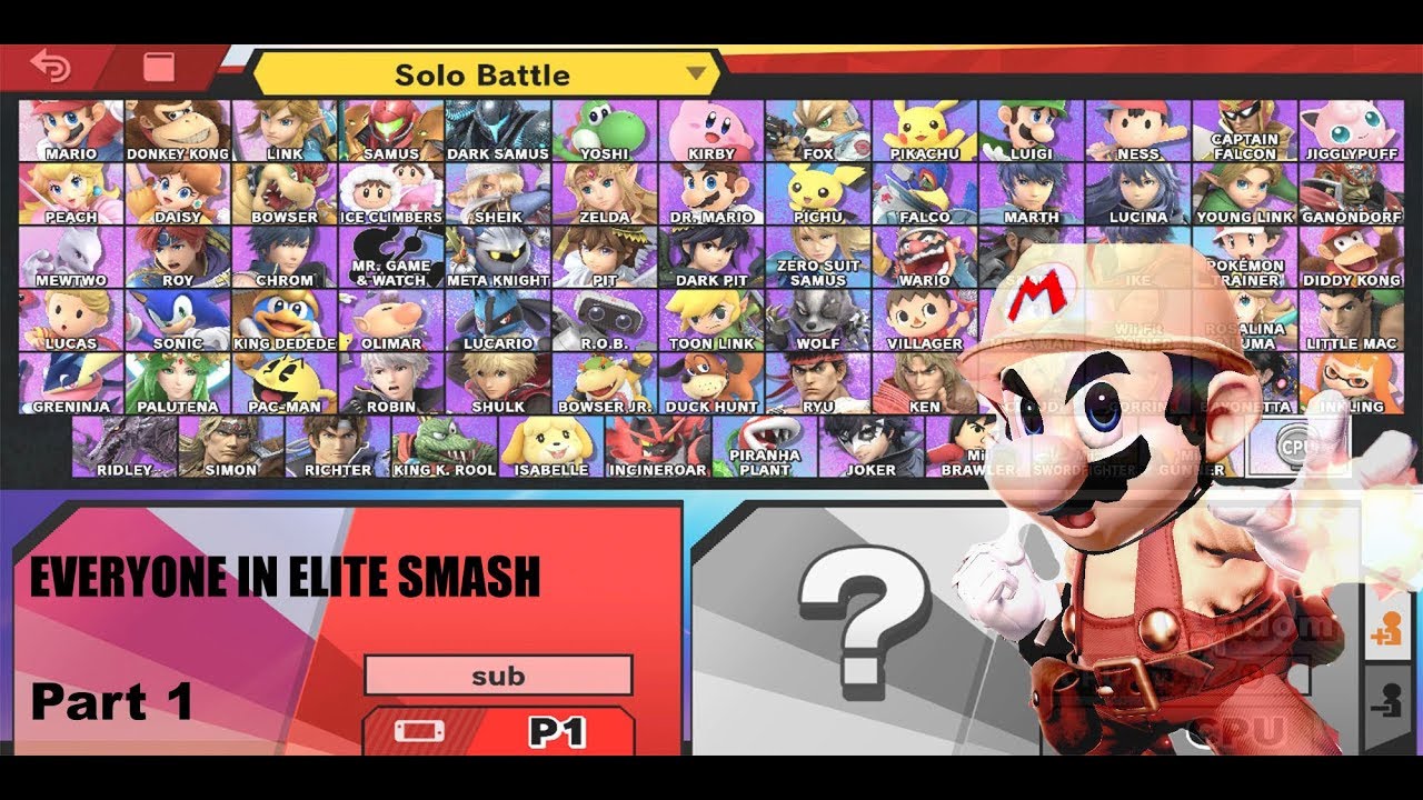 Everyone Elite Smash Part 1 - YouTube