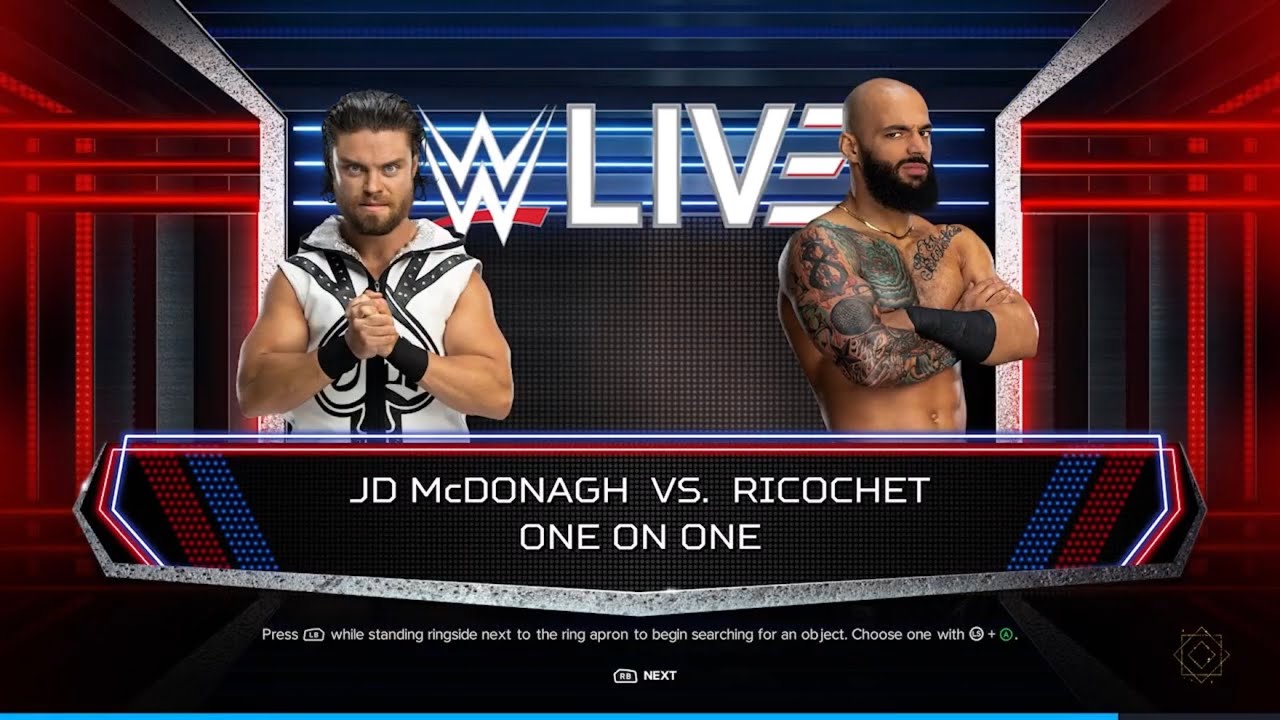 WWE 2K24: WWE Live Event: JD McDonagh Vs Ricochet - YouTube