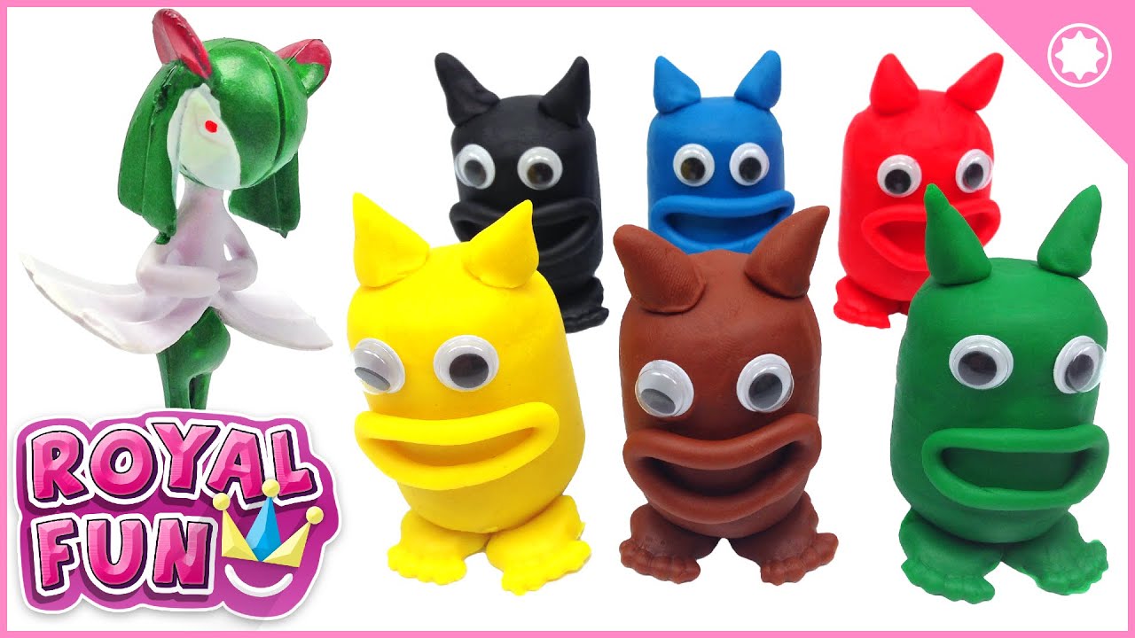 PLAY DOH Monsters & Pokemon Go - Learn Colors - YouTube