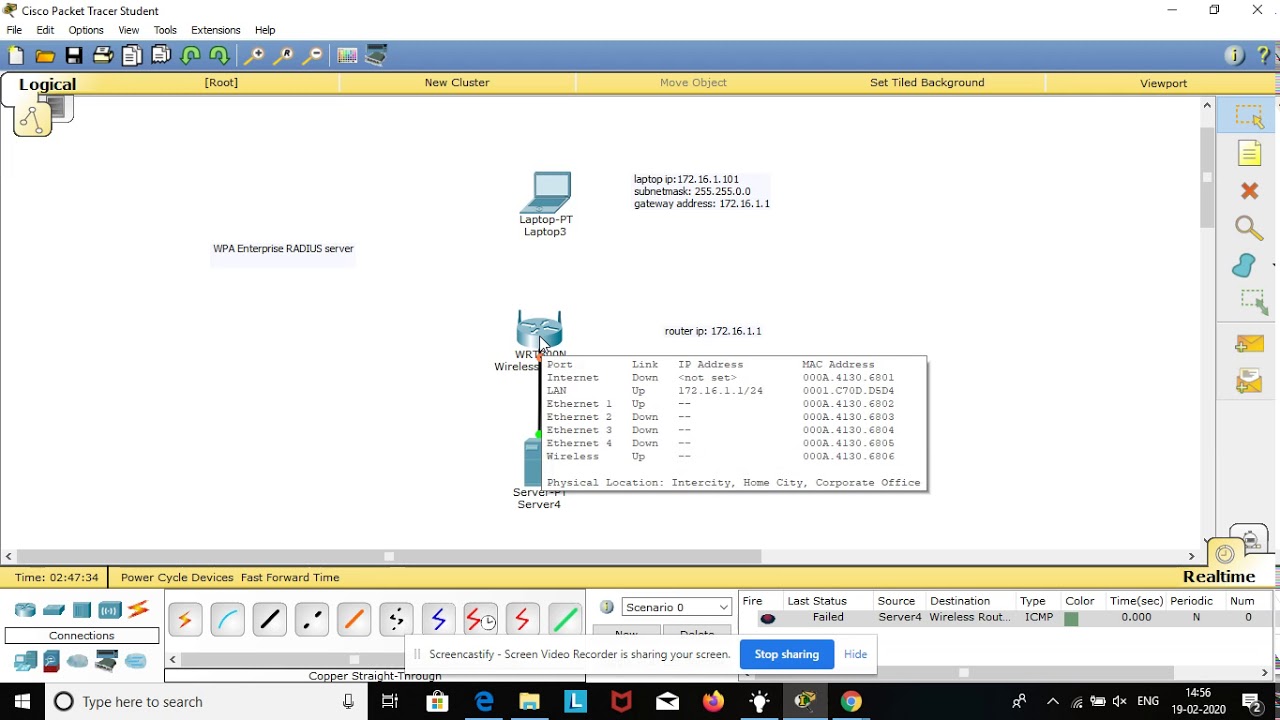 WPA Enterprise configuration using RADIUS server(packet tracer) - YouTube