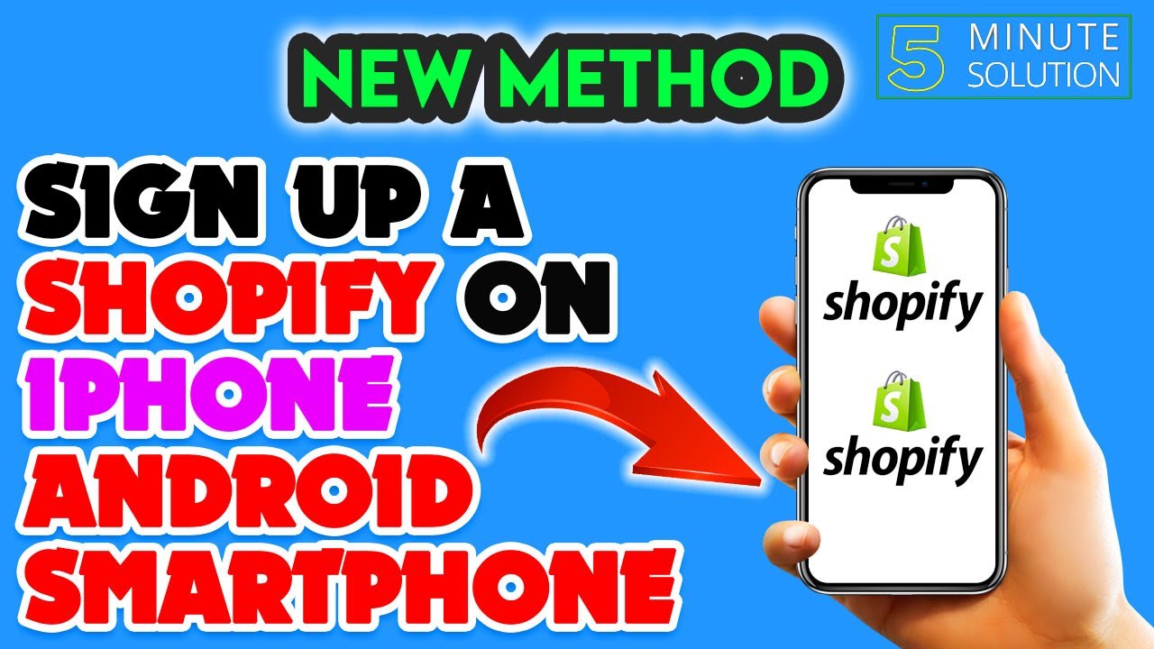 How To Sign Up Shopify on mobile iPhone Android Smartphone 2024 - YouTube