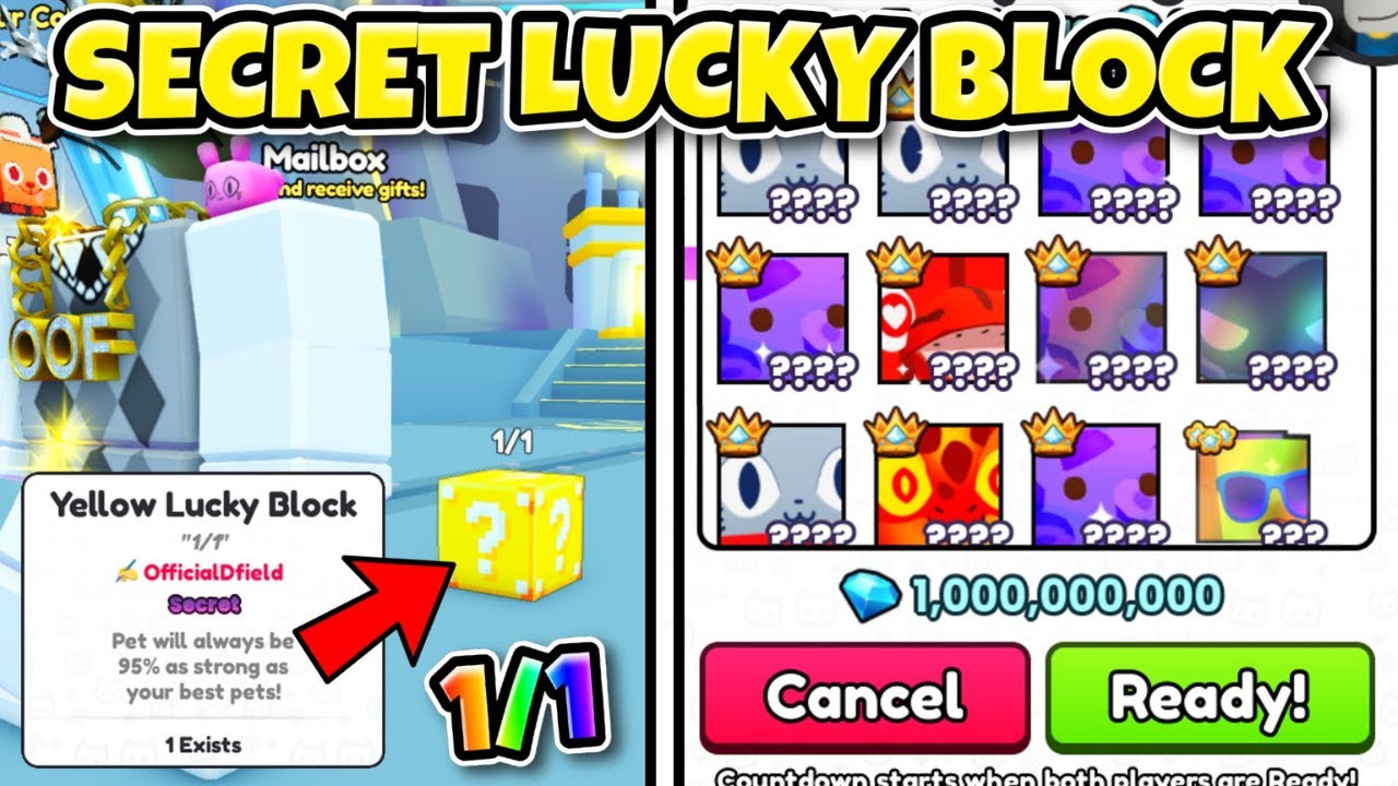 INSANE OFFERS For *1/1* Secret Yellow Lucky Block in Pet Simulator 99 ...