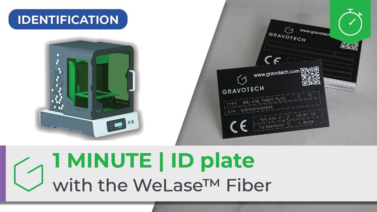 ⏱️ 1 Minute | ID plate marking with the WeLase™ Fiber - YouTube