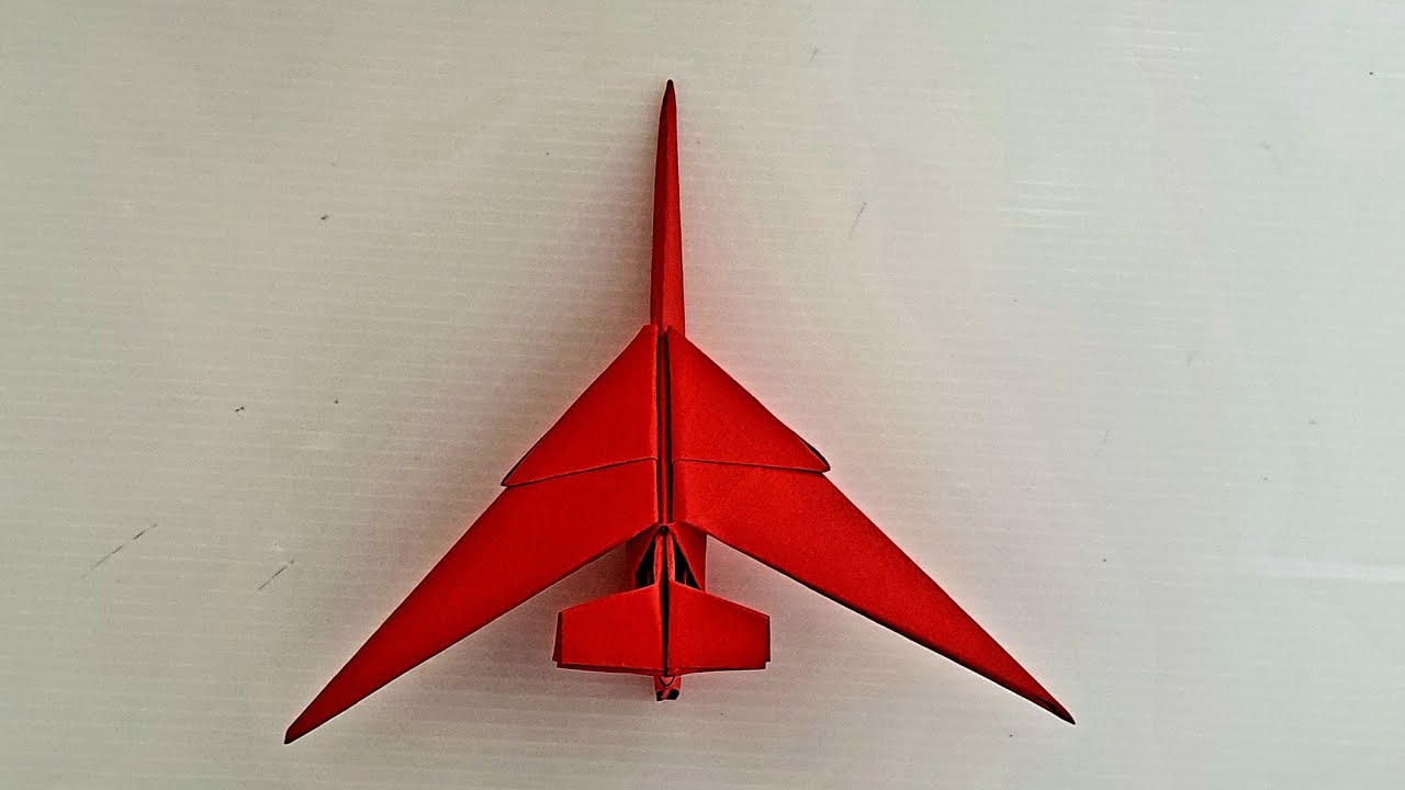 How to fold FIGHTER JET (Fun & Easy Origami) 简单折纸剪纸手工【怎样折简单的战斗机】 - YouTube