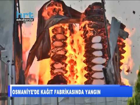 Osmaniye'de kağıt fabrikasında yangın