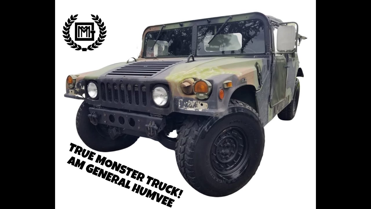 A TRUE MONSTER TRUCK! AM General HMMWV 6.2L V8 Diesel Humvee - YouTube