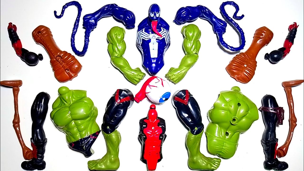 ASSEMBLE SUPERHERO TOYS, VENOM HULK DEADPOOL SIREN HEAD AVENGERS ACTION ...