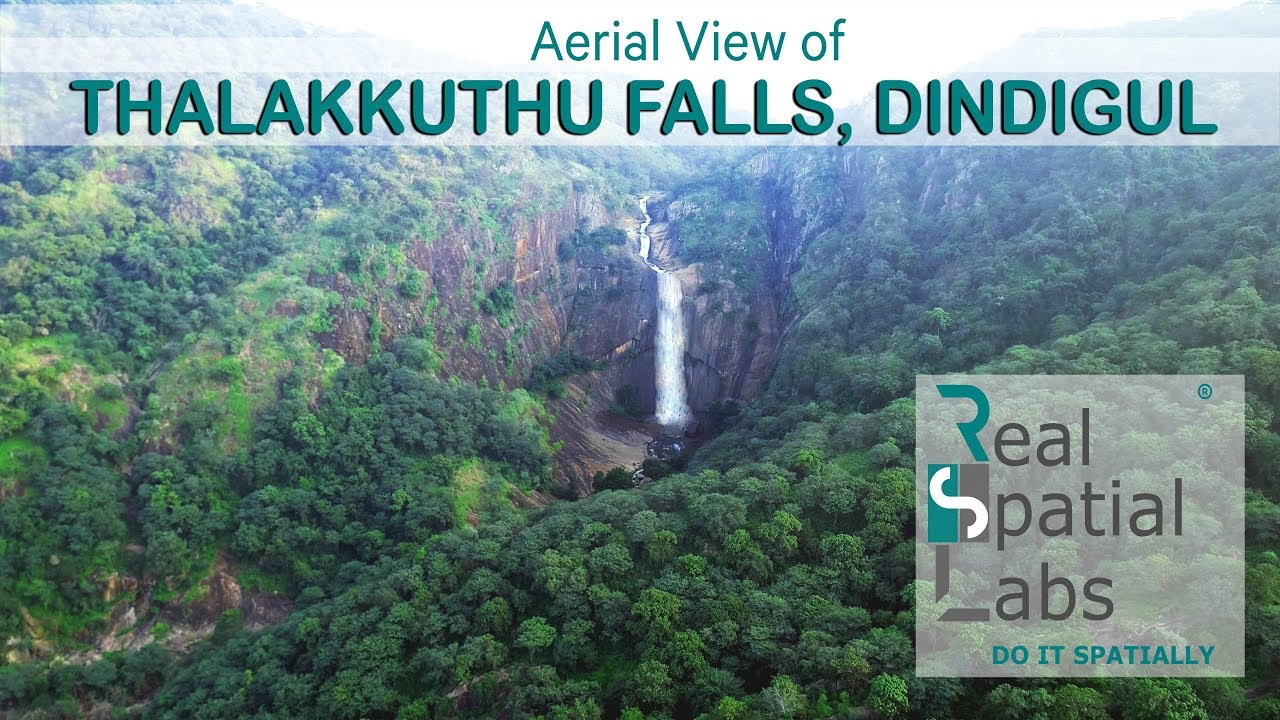 Dindigul Drone View of Thalakkuthu falls (Virupatchi Aruvi) - YouTube